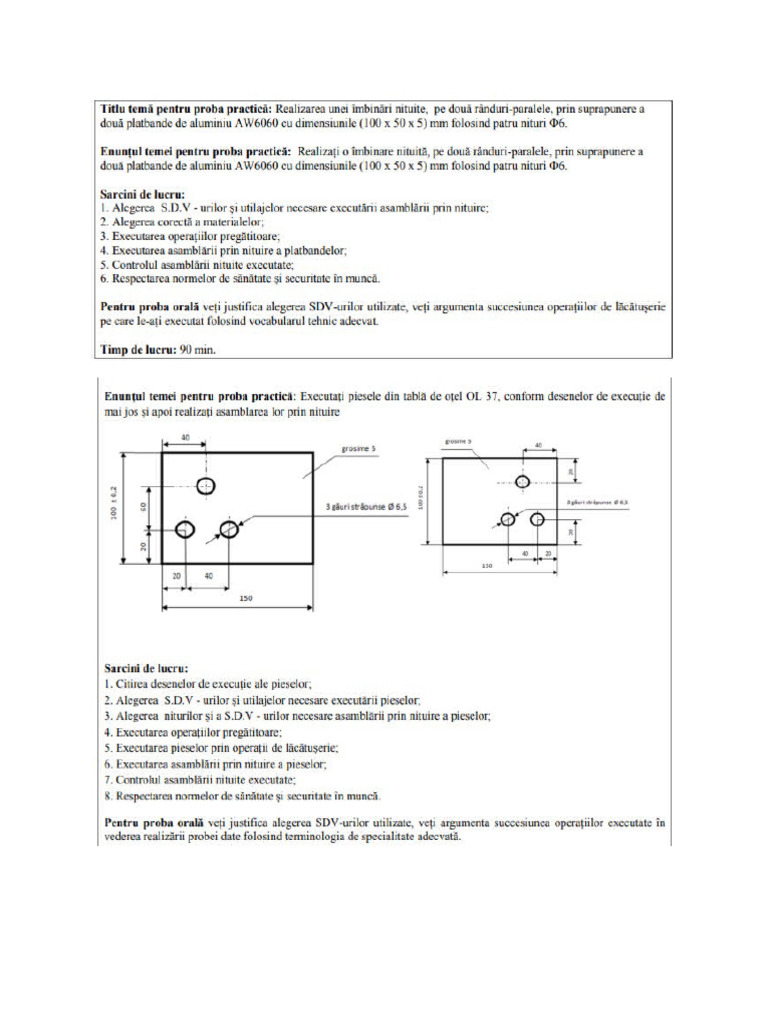 Exemplu Asamblari Nituite | PDF