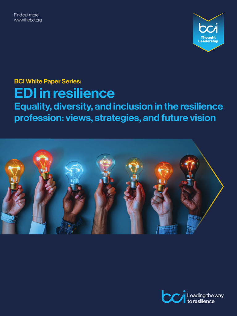 BCI EDI in Resilience 2025 White Paper | PDF | Social Equality ...