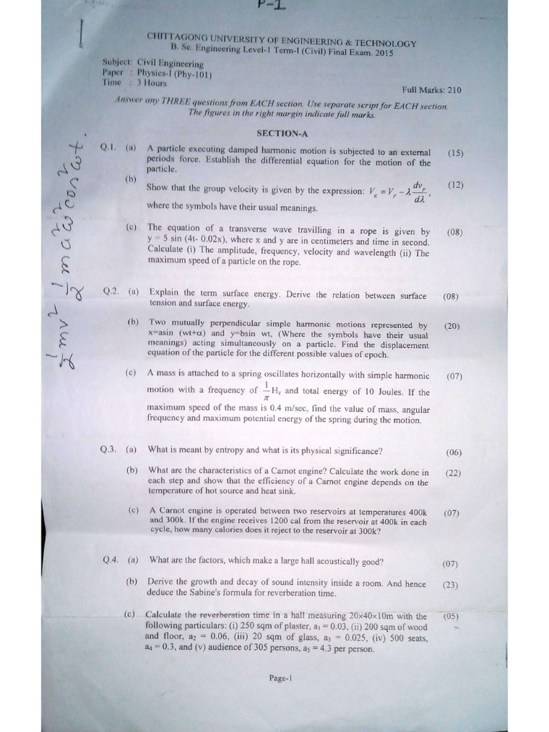 Physics 1-1 QNs (2000-15) | PDF