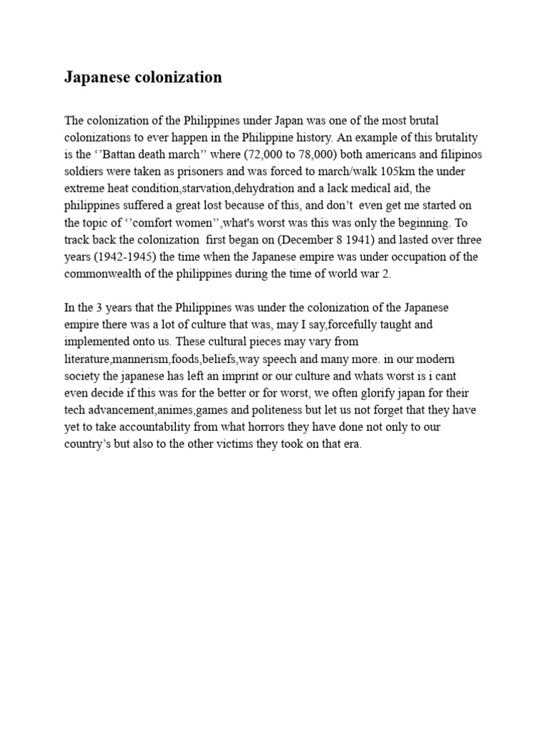 Japan Colonization | PDF