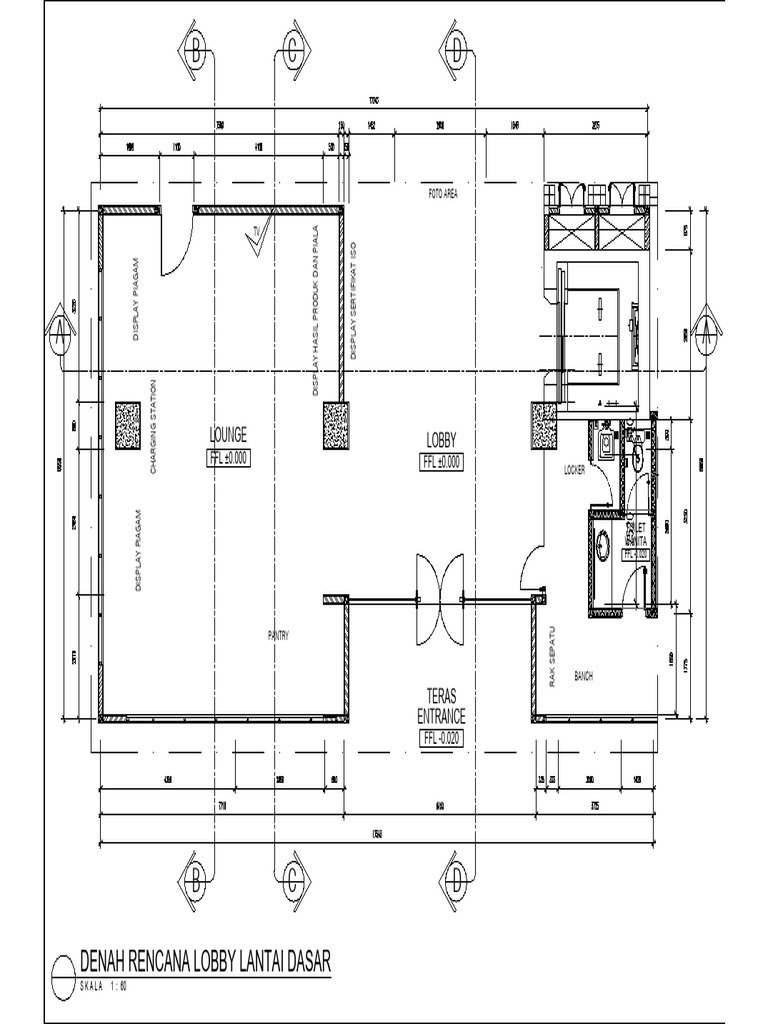 Denah Lobby Lantai Dasar 1:60 | PDF