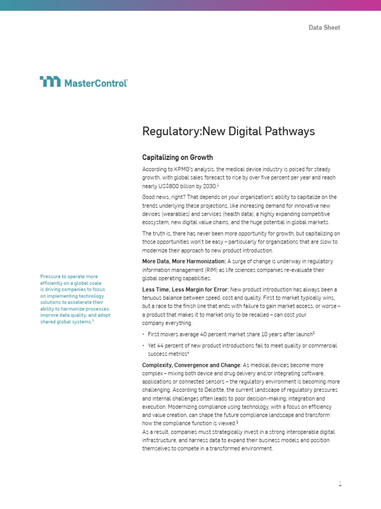 Digital Pathways in Medical Device Growth | PDF | New Product ...