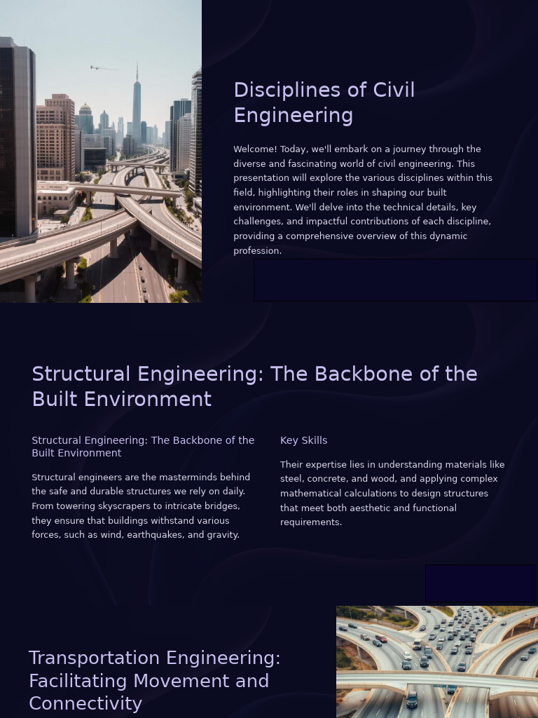Overview of Civil Engineering Disciplines | PDF | Surveying ...