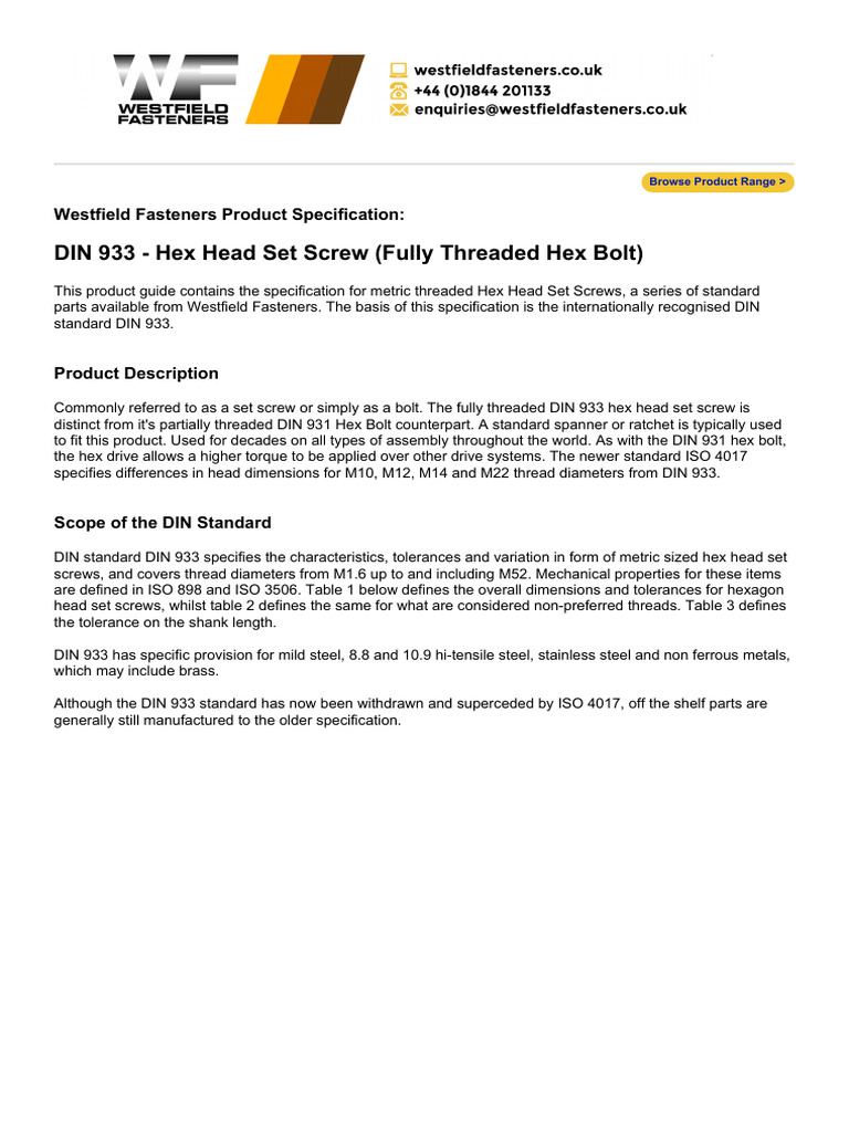 ScrewBolt HexHd M THRfull | PDF | Screw | Metalworking