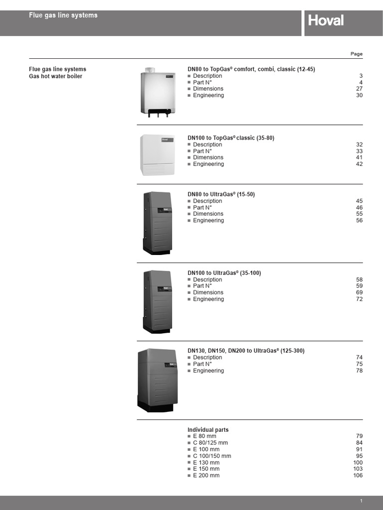 Hoval Flue Gas Line Systems | PDF | Pipe (Fluid Conveyance) | Chimney