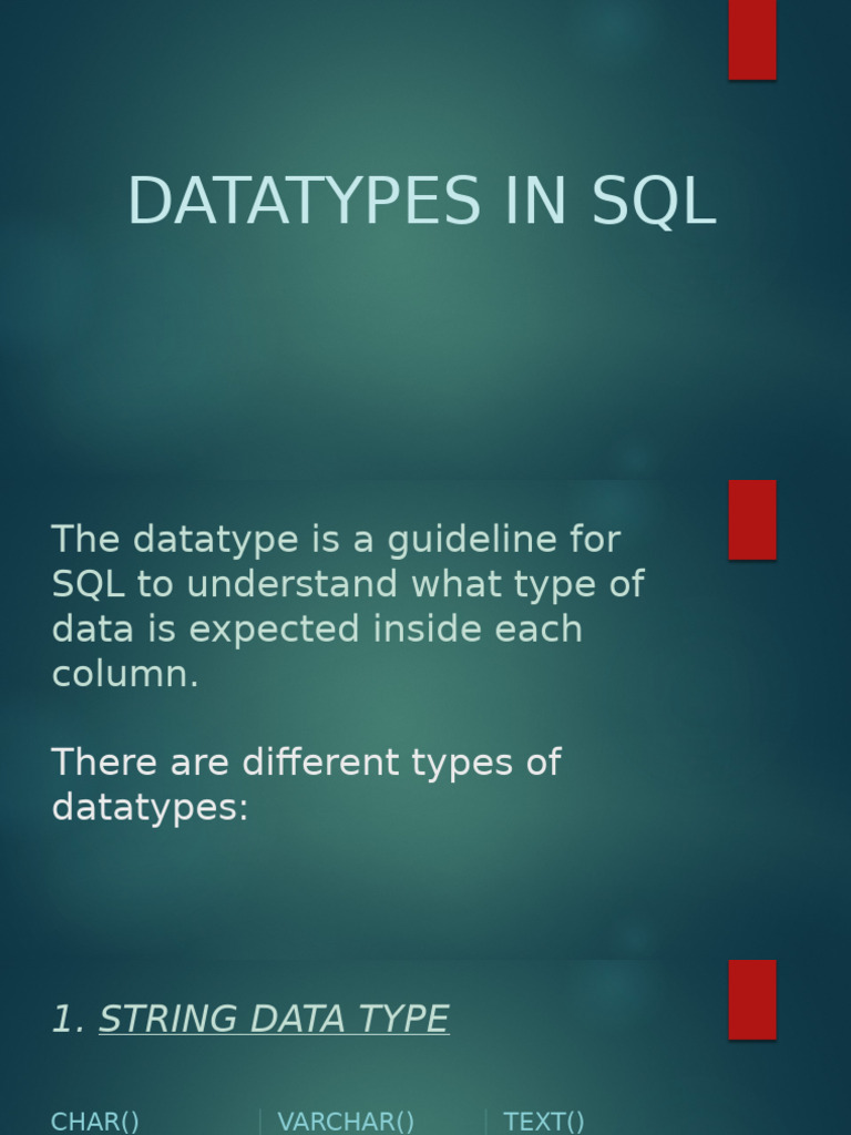 Data Types 1 | PDF