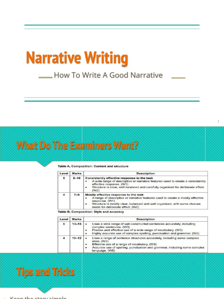 Tips for Effective Narrative Writing | PDF
