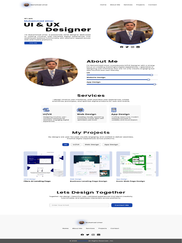 Muhammad Umer Portfolio | PDF | User Interface | Web Design