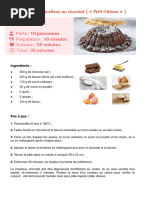 Gâteau au chocolat de Fanny | PDF | Livres de cuisine, nourriture et vin
