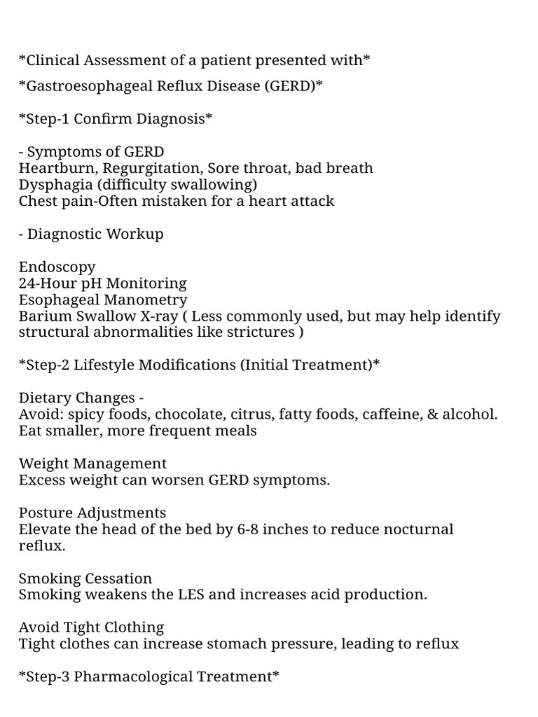 Gastroesophageal Reflux Disease (GERD) | PDF | Gastroesophageal Reflux ...