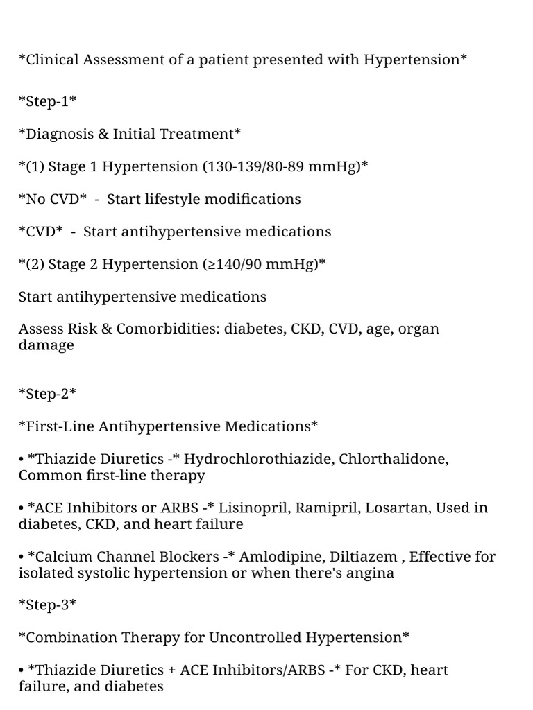 Clinical Assessment of A Patient Presented With Hypertension | PDF