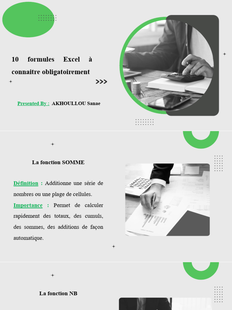 10 Formules Excel Indispensables | PDF