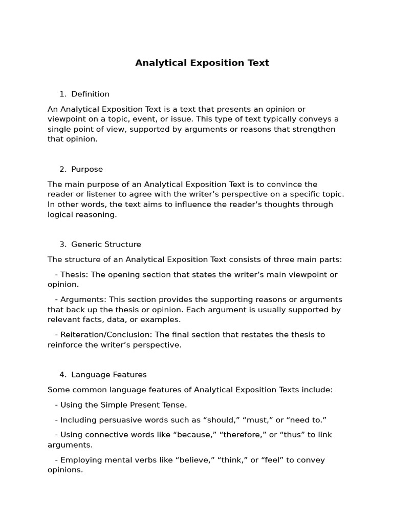 Understanding Analytical Exposition Texts | PDF | Argument | Reason