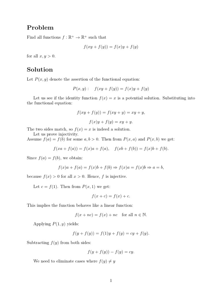 Problem | PDF | Mathematical Analysis | Mathematical Objects