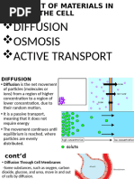 Chapter 3 - Movement Into and Out of Cells (Biology Notes 0610) | PDF ...