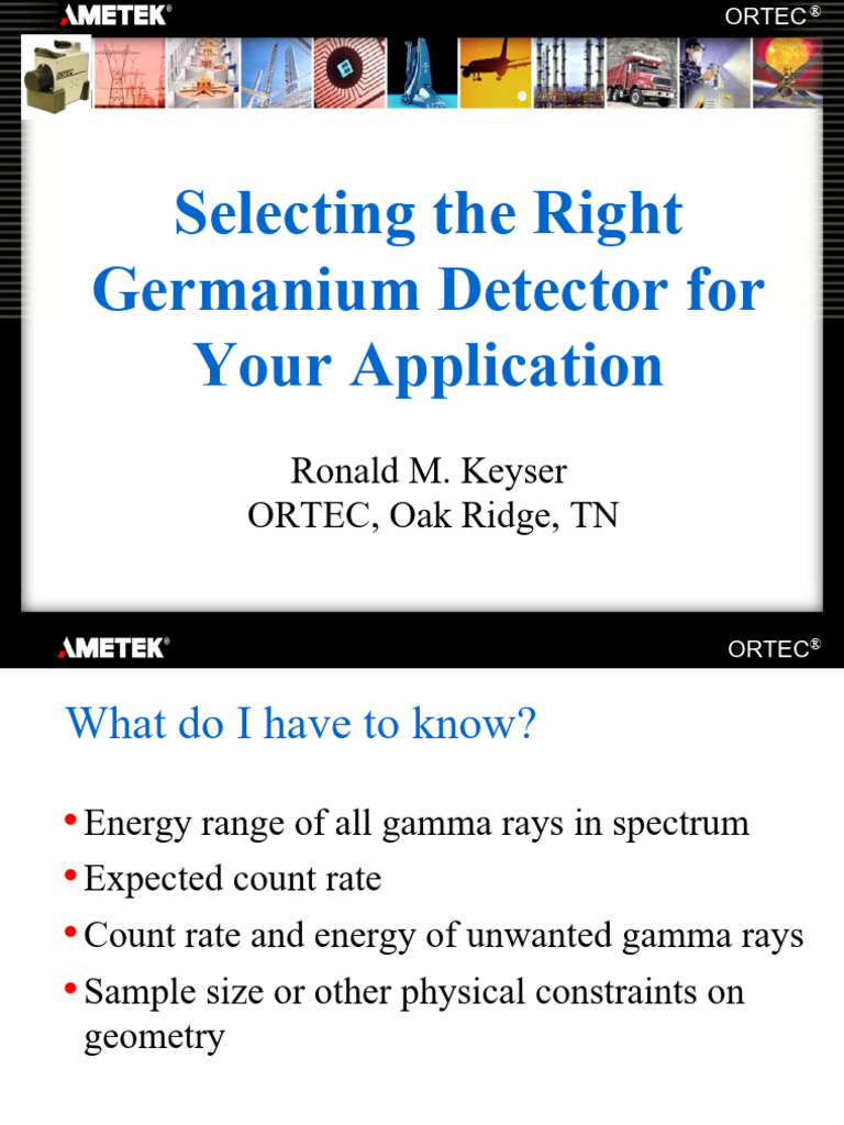 Selecting HPGe Detector 012011 | PDF | Physical Sciences | Electricity