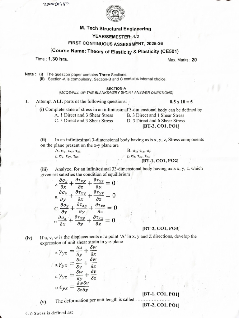 Ce501 Ca1 | PDF