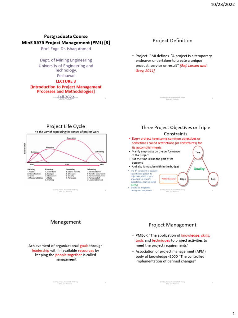 Lecture 3 PMT | PDF | Project Management | Business