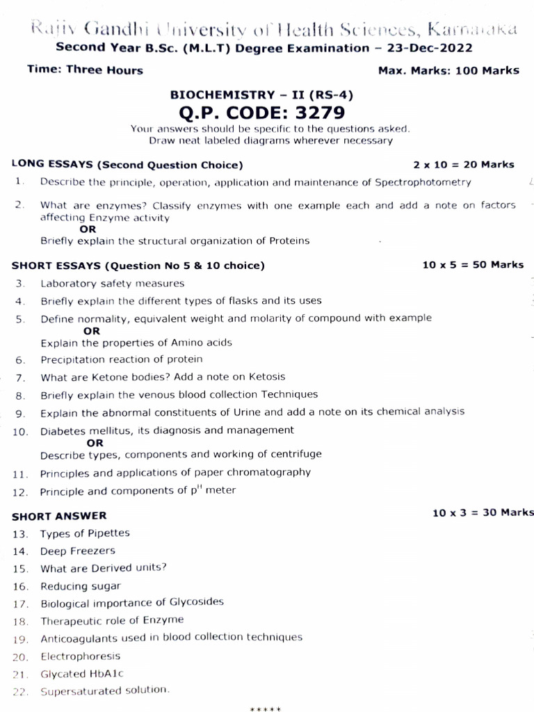 Biochemistry Dec | PDF