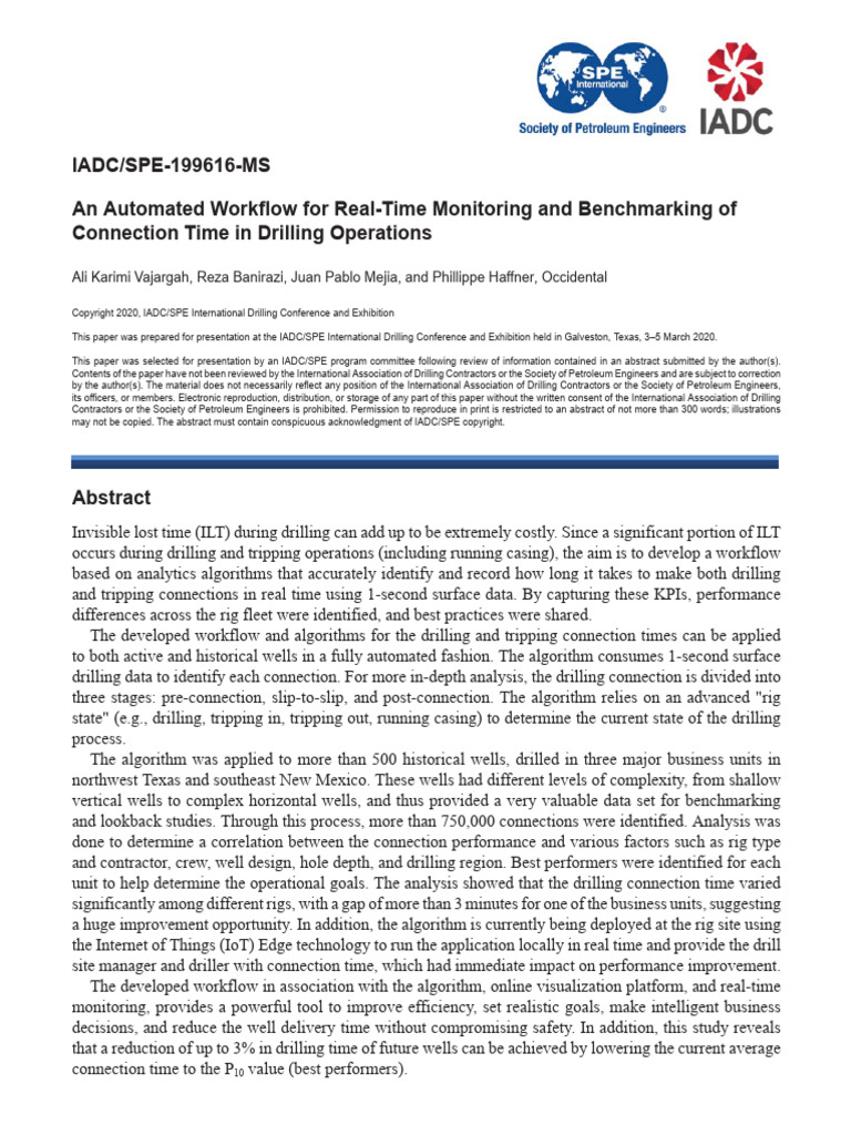 Real-Time Drilling Connection Monitoring | PDF | Internet Of Things ...