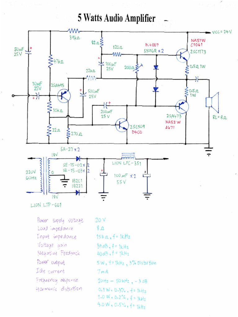 5 WATTS Diagram and PCB Layout Exercise | PDF | Electronic Circuits ...