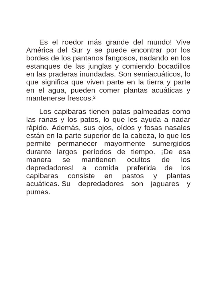 Es El Roedor Más Grande Del Mundo | PDF