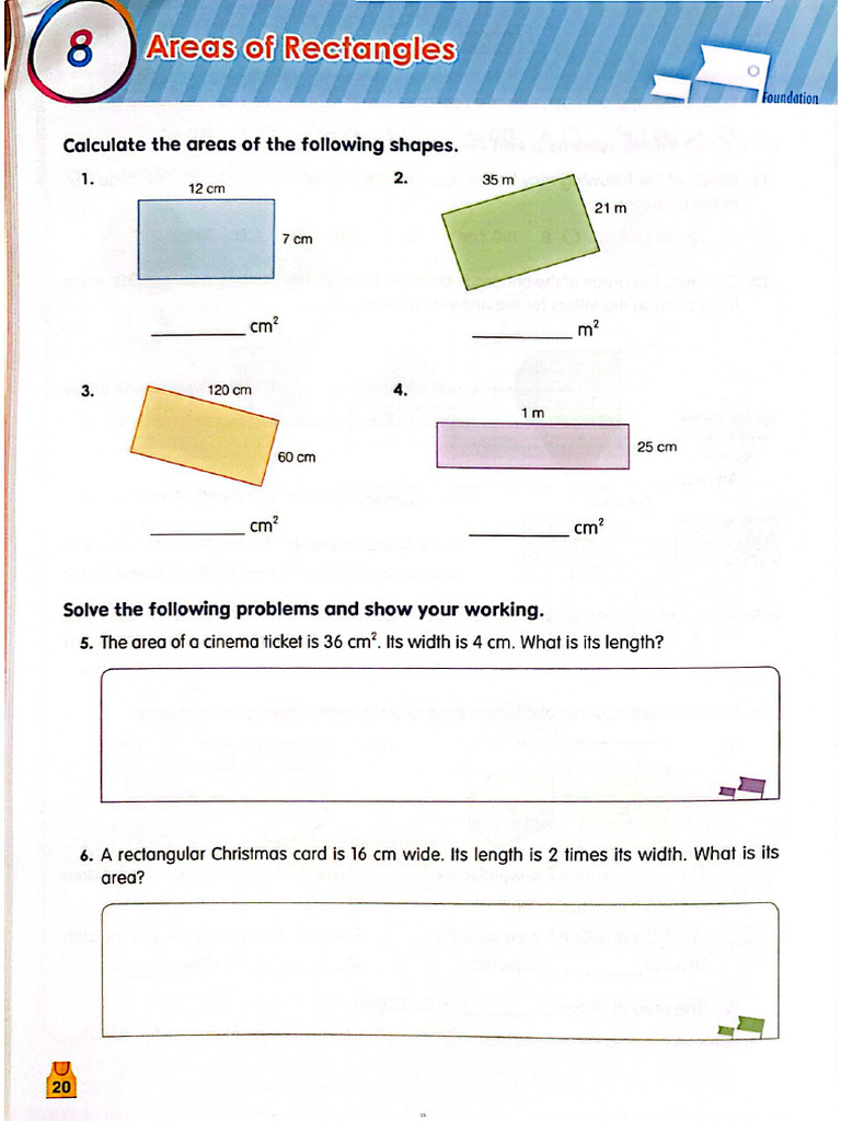 Area of Rectangle | PDF