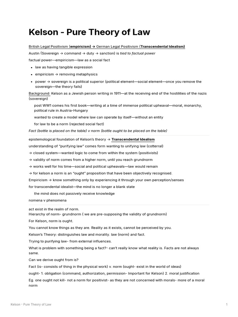 Kelsen's Pyramid of Law Explained | PDF | Jurisprudence | Applied Philosophy