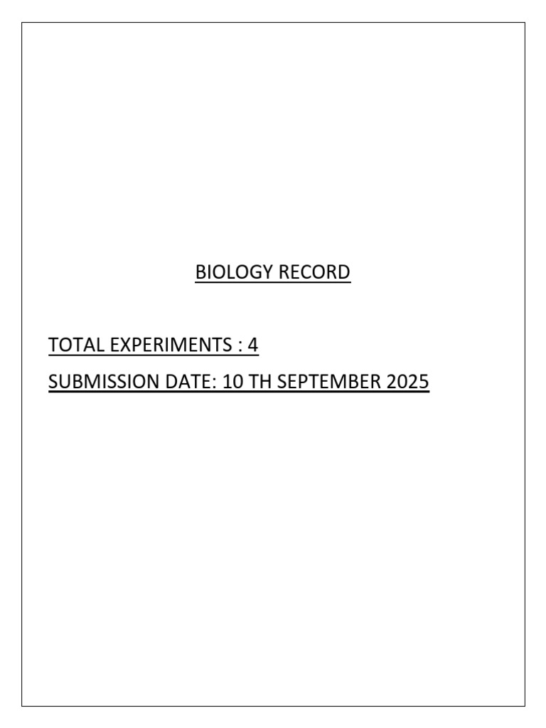 BIOLOGY LAB RECORD - GRADE 10JJJJJJJJJJJ | PDF | Seed | Seedling