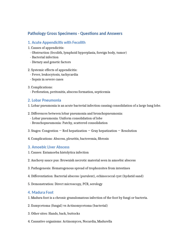Pathology Gross Specimens Complete | PDF | Ovarian Cancer | Medical ...
