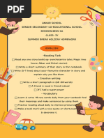 Class 1 Autumn Break Homework | PDF