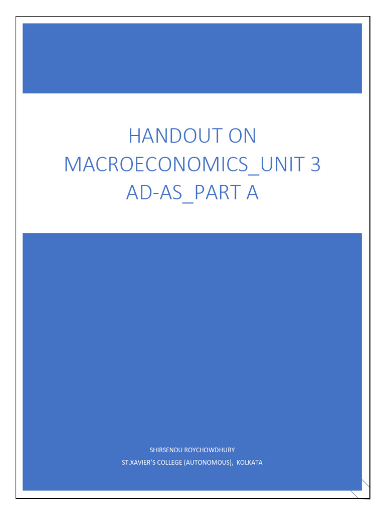 Macroeconomics: AD-AS Model Explained | PDF | Macroeconomics ...