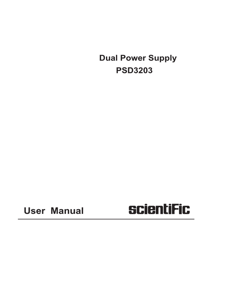 PSD3203 Dual Power Supply Manual | PDF | Power Supply | Mains Electricity