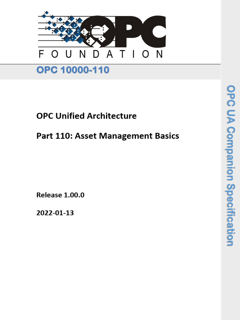 OPC 10000-110 - UA Specification Part 110 - Asset Management Basics 1. ...