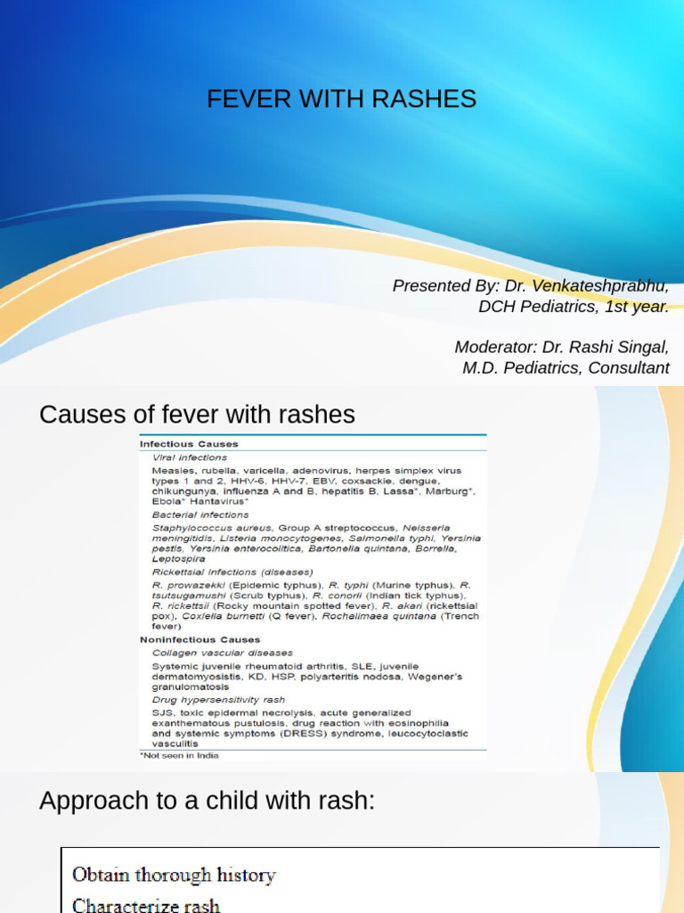 Fever With Rashes Final | PDF | Measles | Microbiology