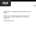 Class 11 English Notes Summary PDF | PDF