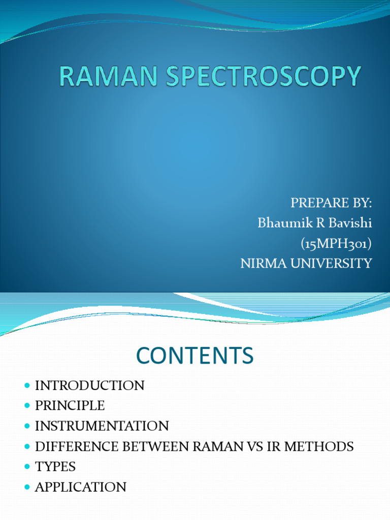 Raman Spectroscopy 1 | PDF | Raman Spectroscopy | Infrared Spectroscopy