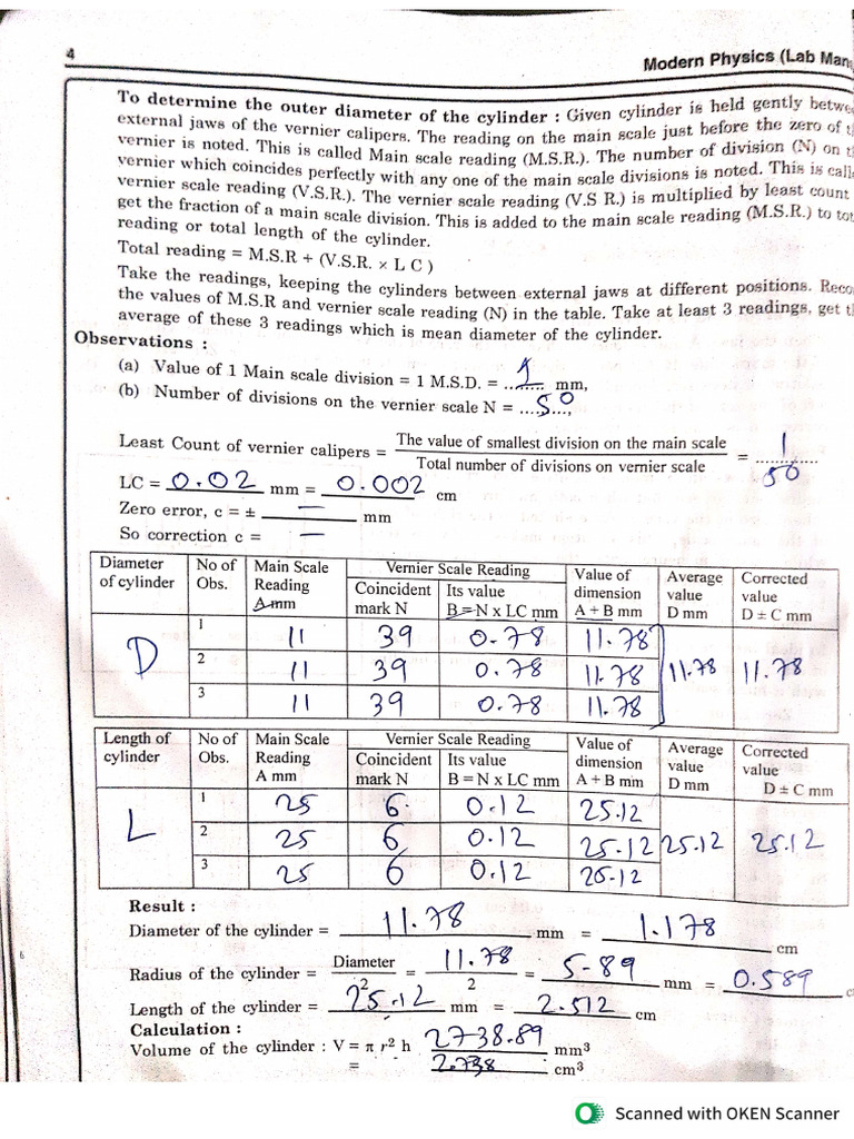 Physics Lab Manual Prac-1 | PDF