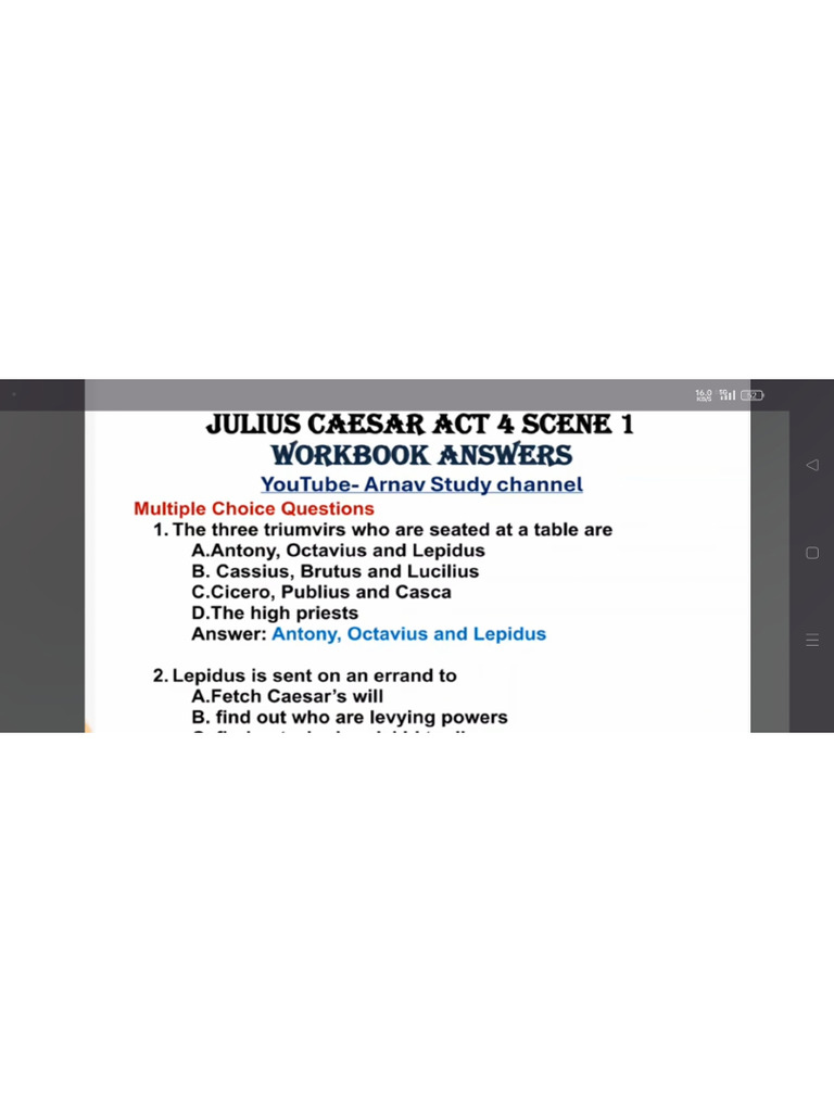 Julius Caesar Act 4 Scene 1 | PDF