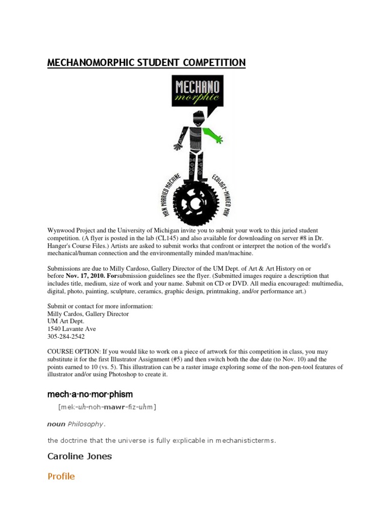 Mechanomorphic Student Art Competition | PDF | Art Media | Paintings