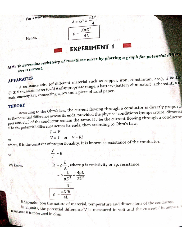 Experiment 1 - OHMS LAW | PDF