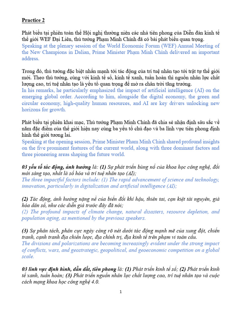 Practice 2 - Suggested Translation Key (Reference Only) | PDF