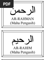 Gambar dan Artinya Asmaul Husna | PDF