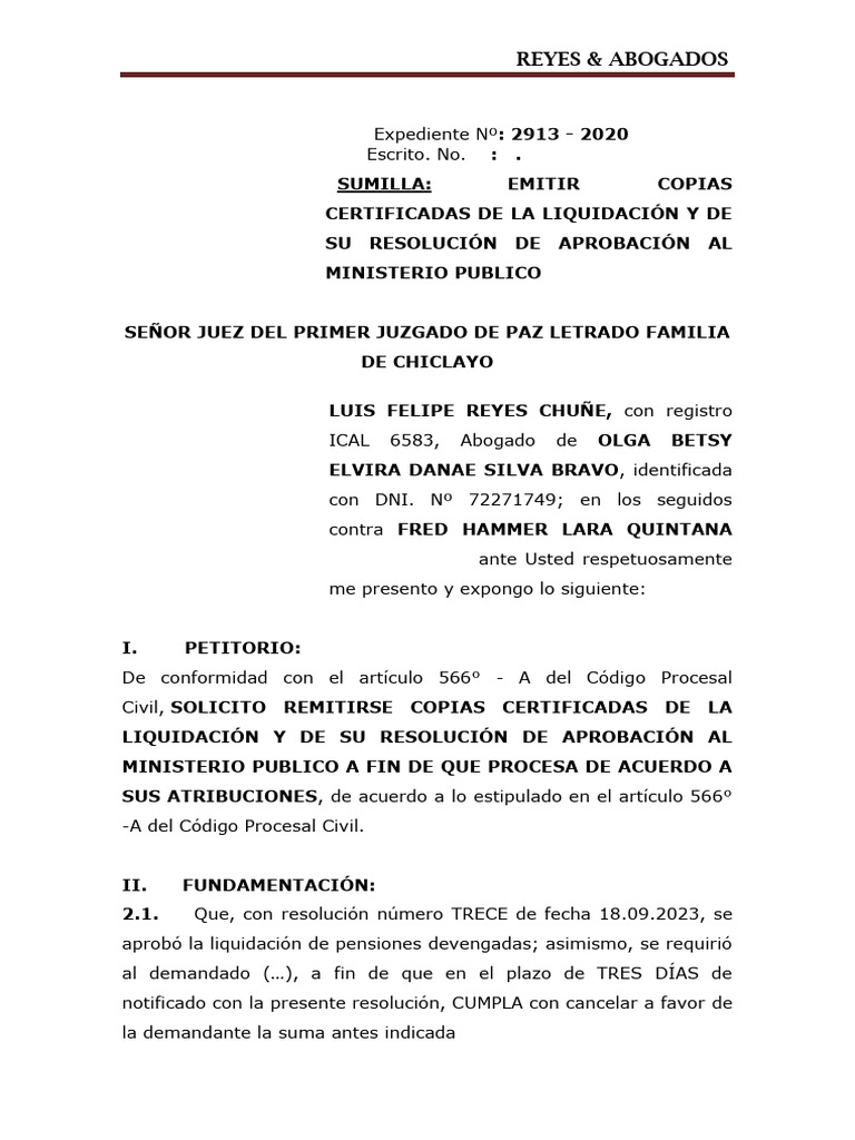 Solicito Se Remitan Copias 2913 - 2020 | PDF | Justicia | Crimen y ...