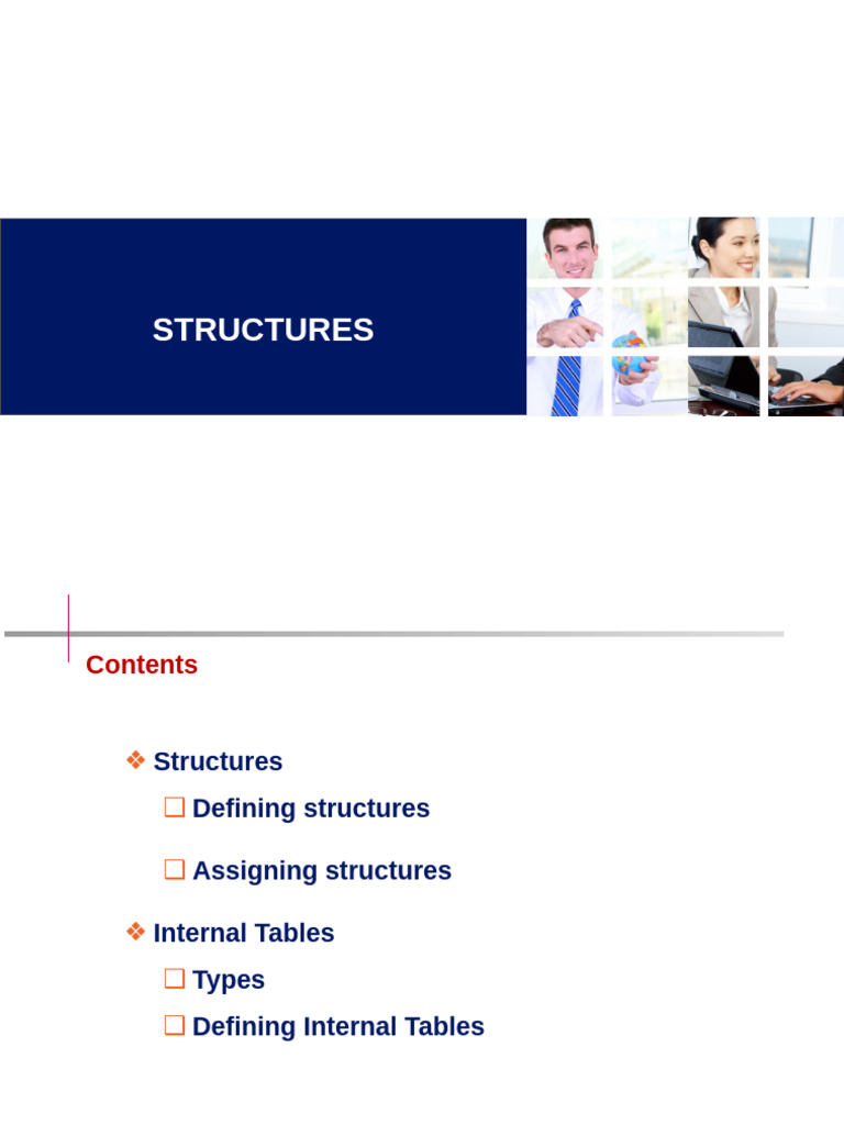 ABAP Structures and Internal Tables Guide | PDF | Database Index ...