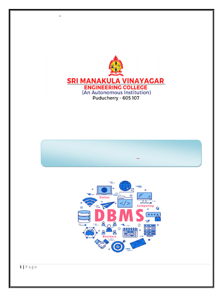 DBMS Lab Manual (Final) | PDF | Sql | Databases