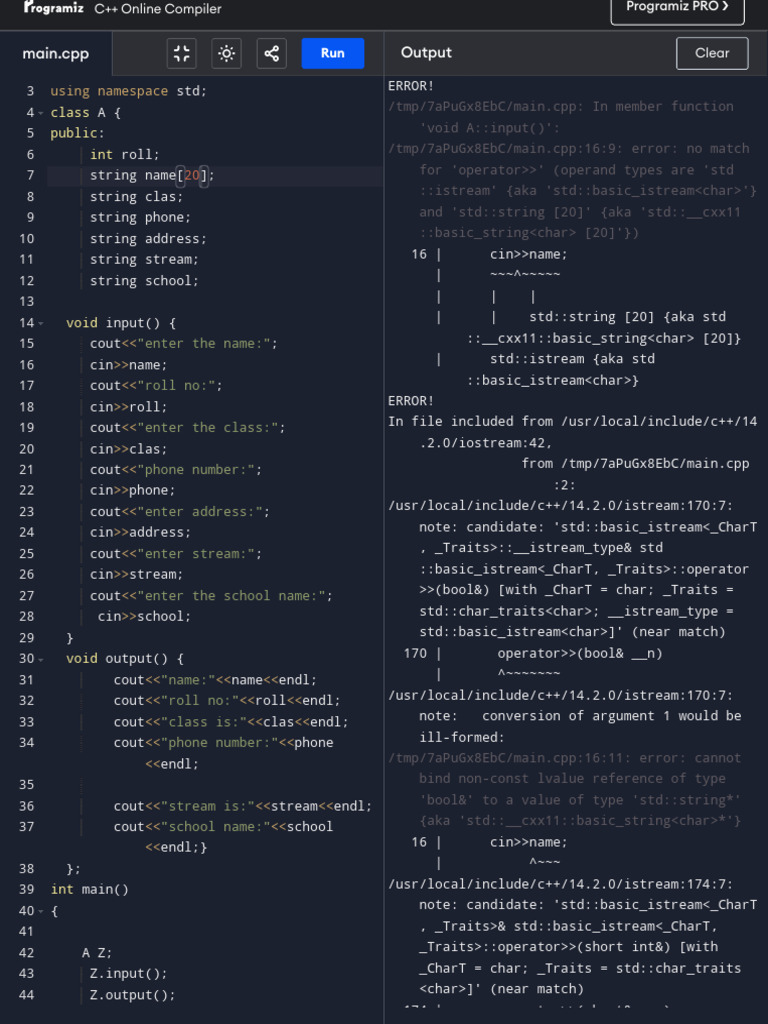 Online C++ Compiler - Programiz 2 | PDF | C++ | Systems Architecture