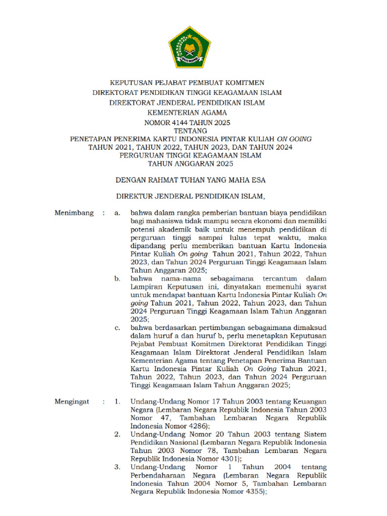 SK PPK Kipk On Going 2025 Tahap 1 | PDF