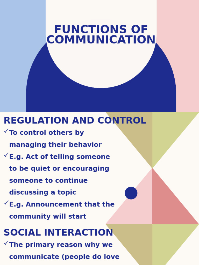 Functions of Communication Explained | PDF