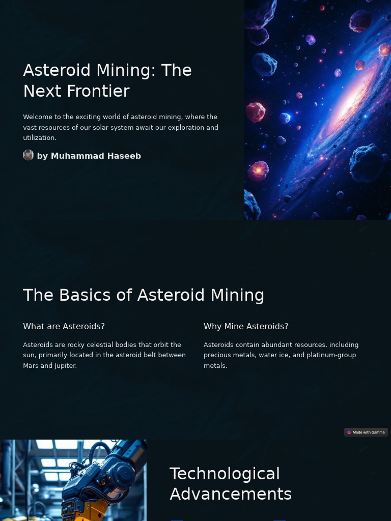 Asteroid Mining The Next Frontier | PDF | Asteroid | Outer Space